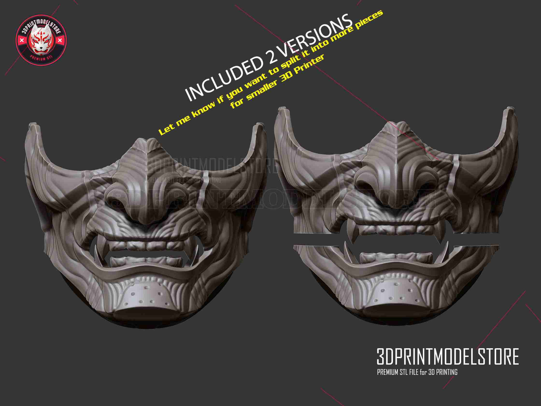 Ghost of Tsushima Mask - Japanese Kitsune Ghost Mask | 3D models ...