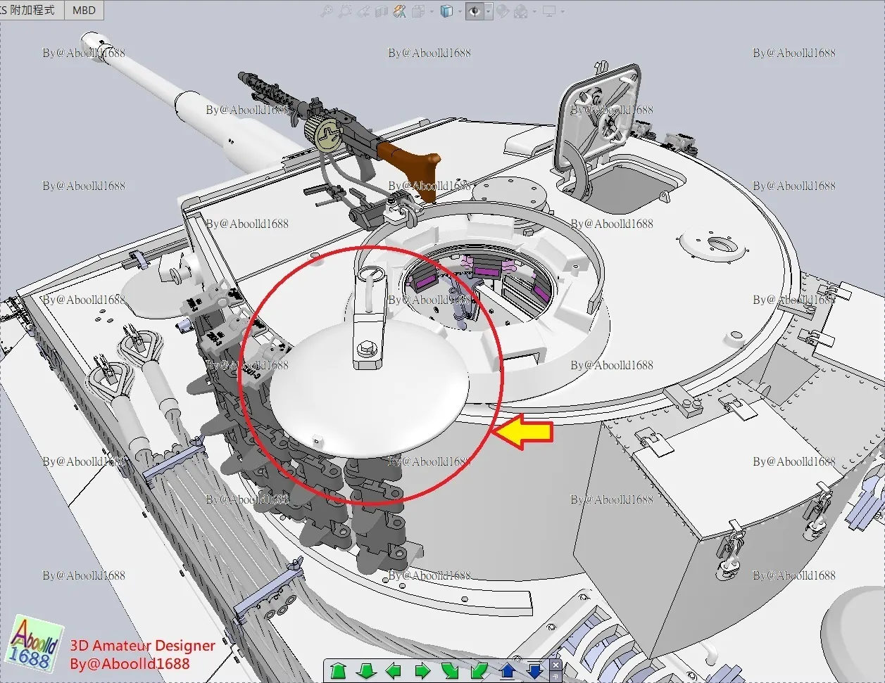 Vehicles & Machinery STL Download - Tiger tank late hatches for ...