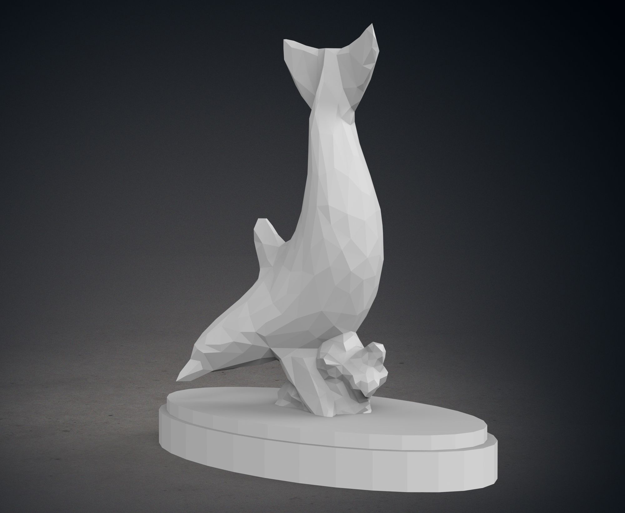LOW POLY DOLPHIN STATUE | 3D models download | Creality Cloud