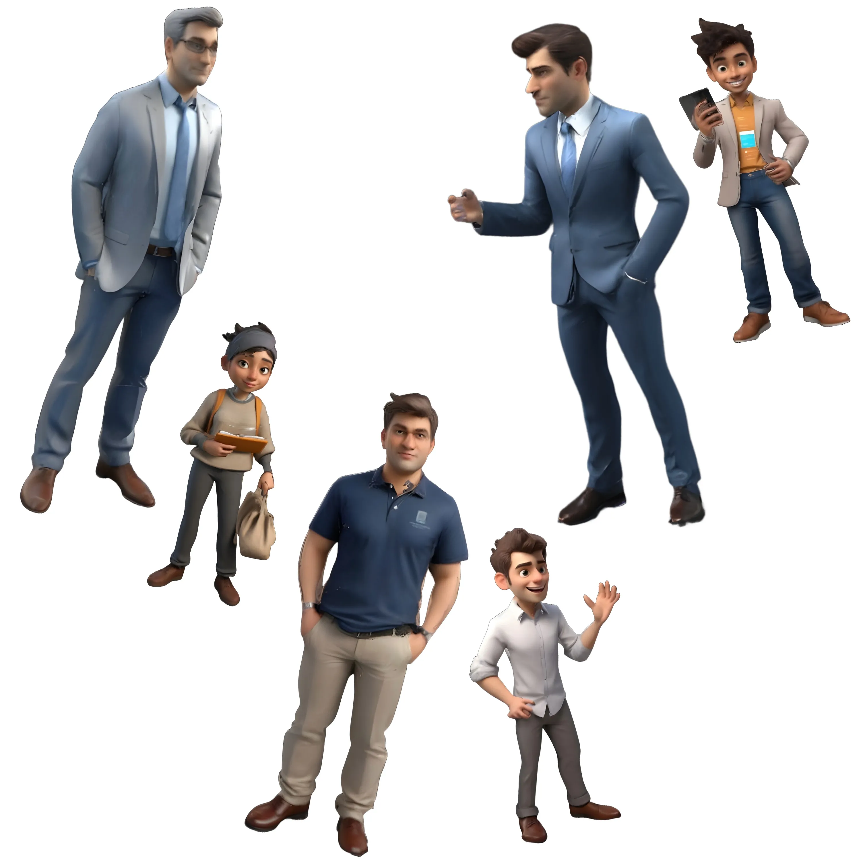 Business & Casual Character Model Collection | 3D models download ...