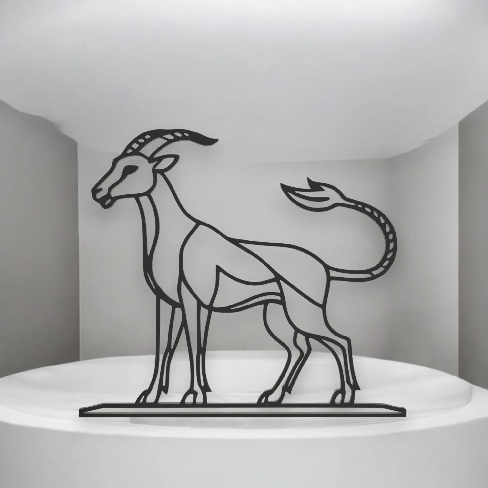 Digital Art STL Download - Chimera Line Art - Desktop Line Artby OALPO