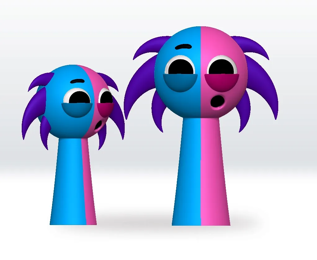 Characters & Creatures STL Download - Sprunki OC STL file 3D Model ...