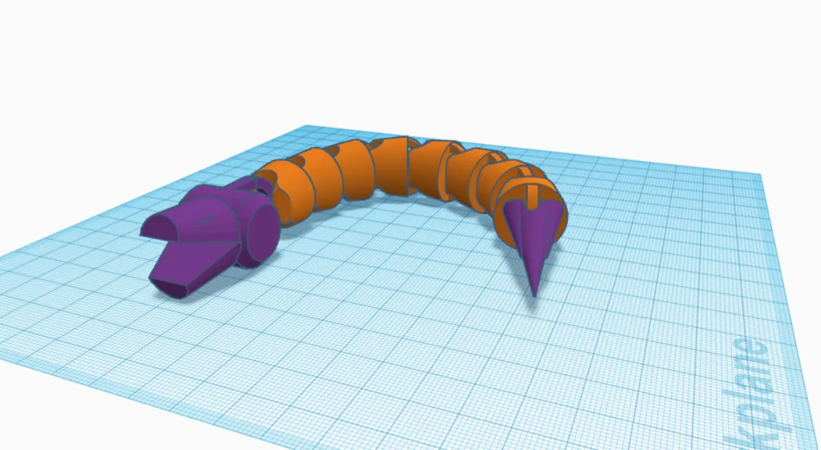 Print In Place Articulated Cyborg Snake | 3D models download | Creality ...