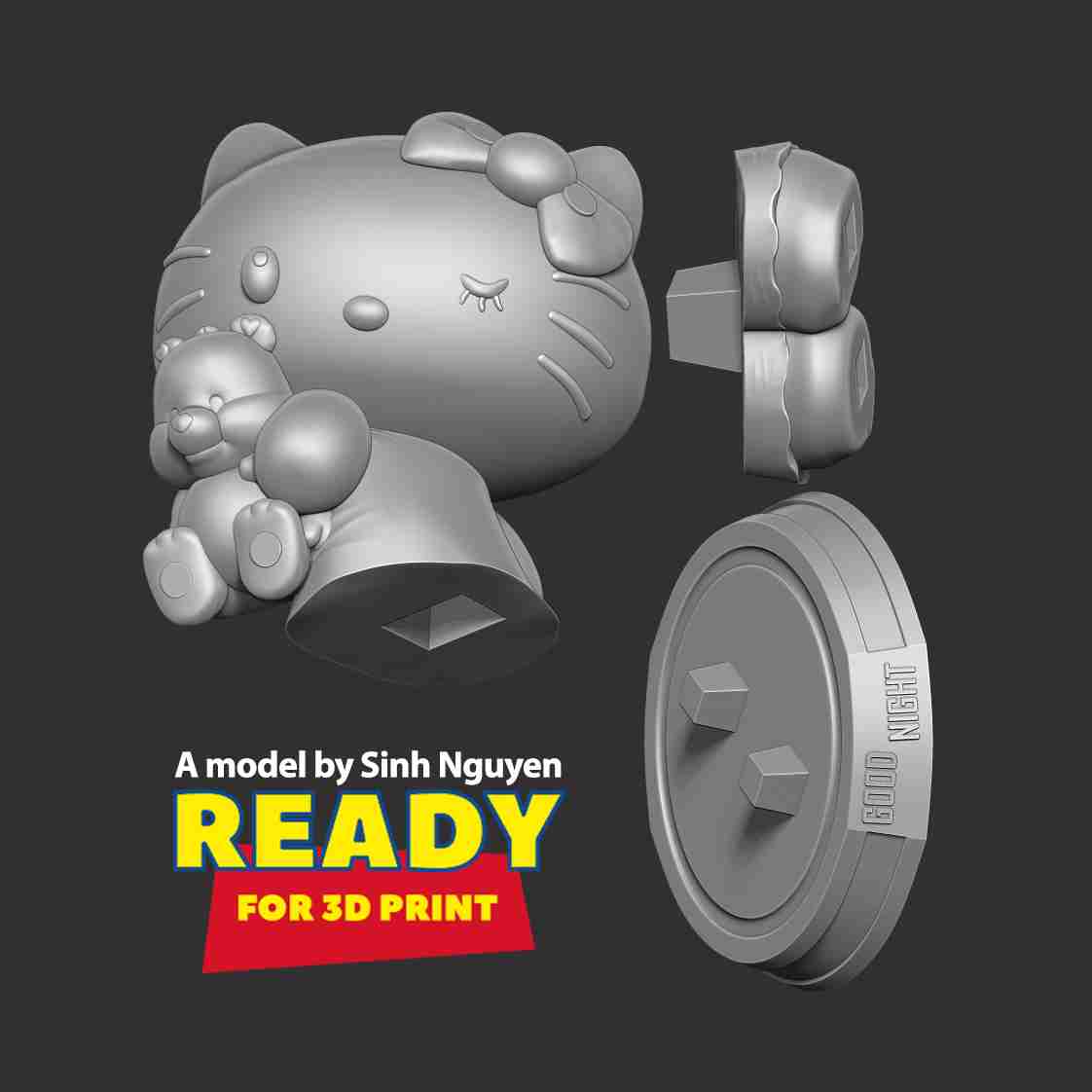 Good night Hello Kitty | 3D models download | Creality Cloud