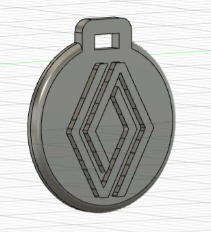 3D Printer Files | 3MF File | Pendentif porte clé Renault 2 / Renault 2 Key ring ornement ...
