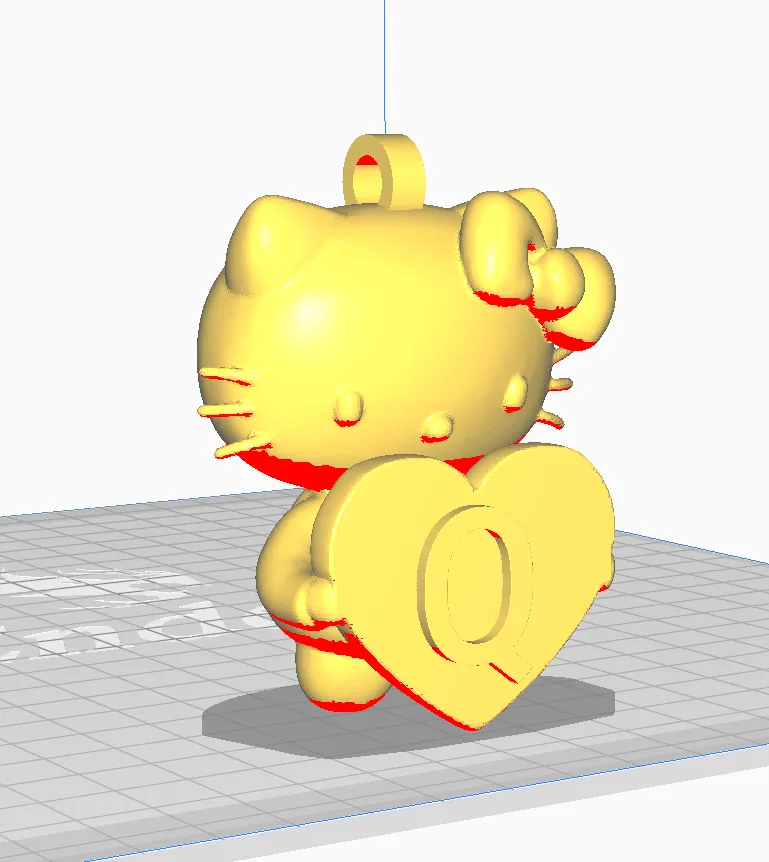 Other STL Download - hello kitty valentine keychainby XP3Design