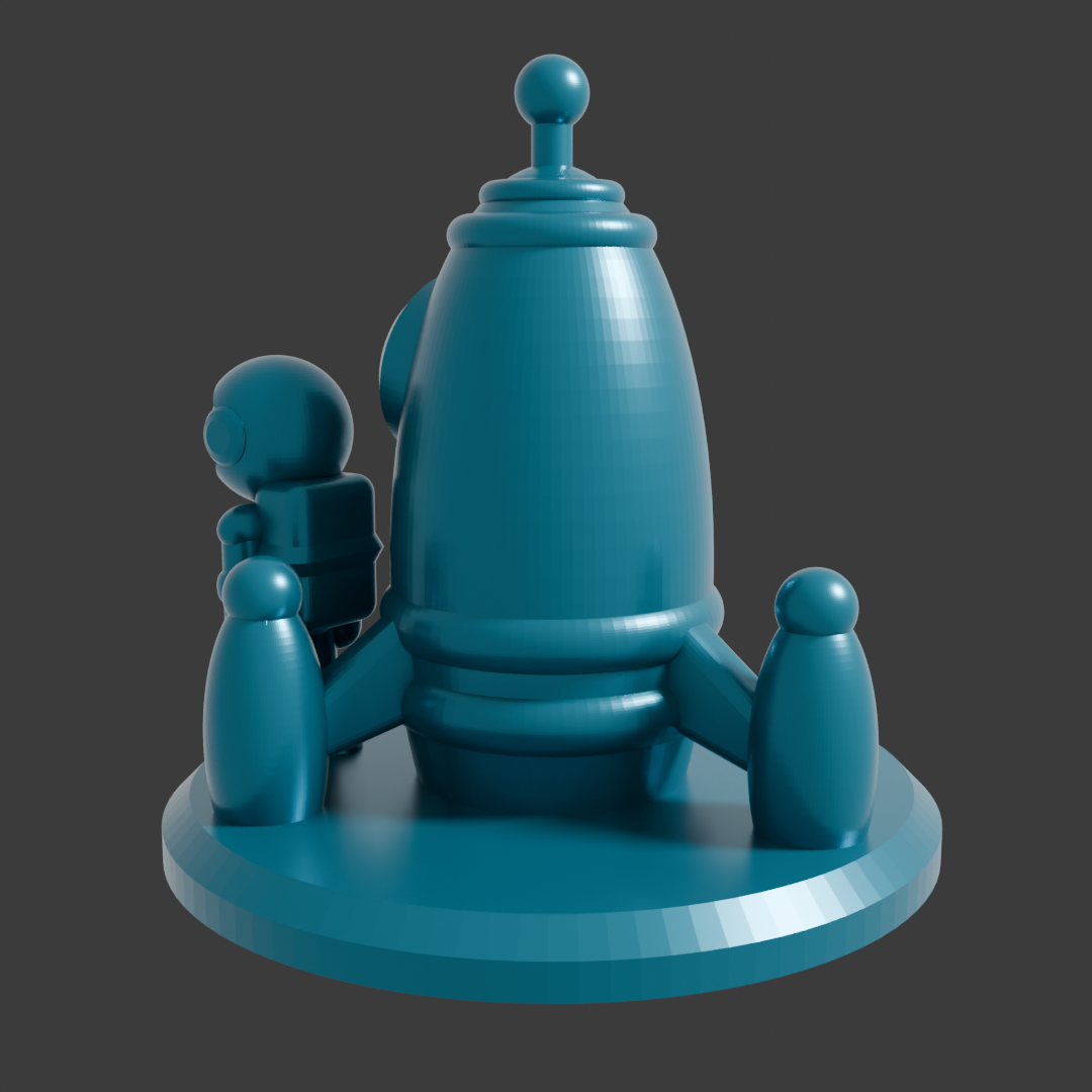 rocket spaceship and astronaut | 3D models download | Creality Cloud