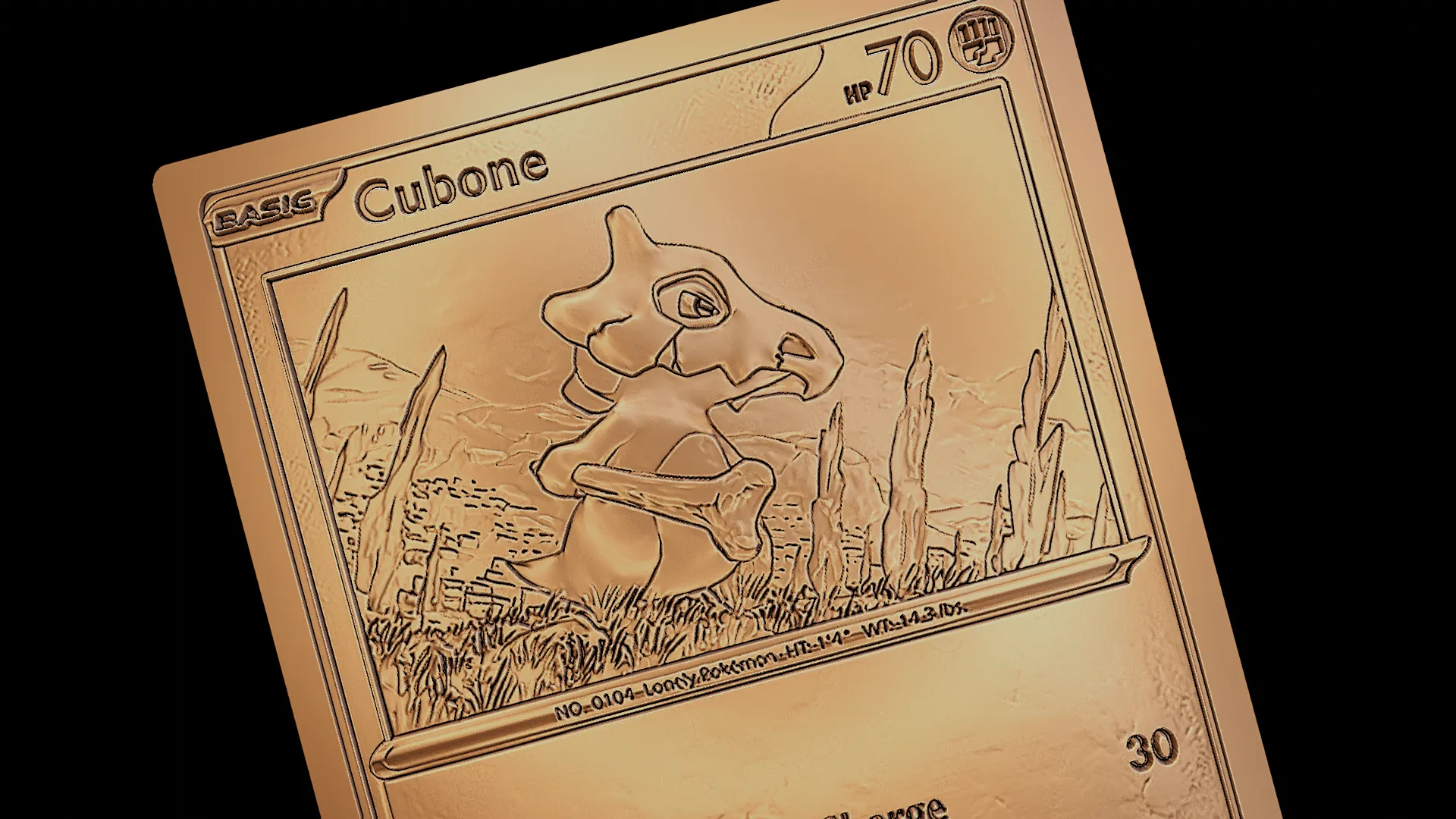 3D Printer Files | 3MF File | Cubone Pokemon card | Creality Cloud