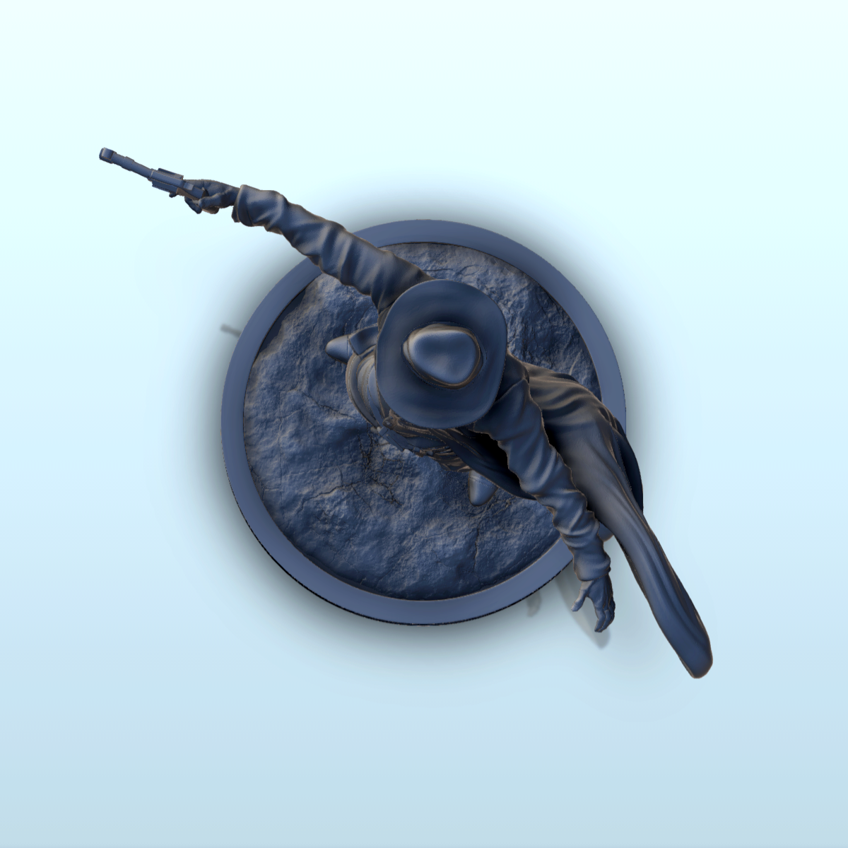 Cowboy with revolver and cape in the wind (8) - Old West Fig | 3D ...