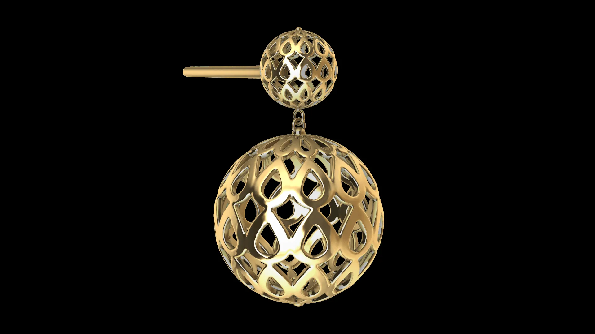 Jewelry & Accessories STL Download - Patterned Ball Earringsby harika ...