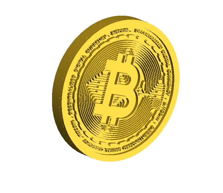 Bitcoin Token 2 Sided | 3D-Modelle herunterladen | Creality Cloud