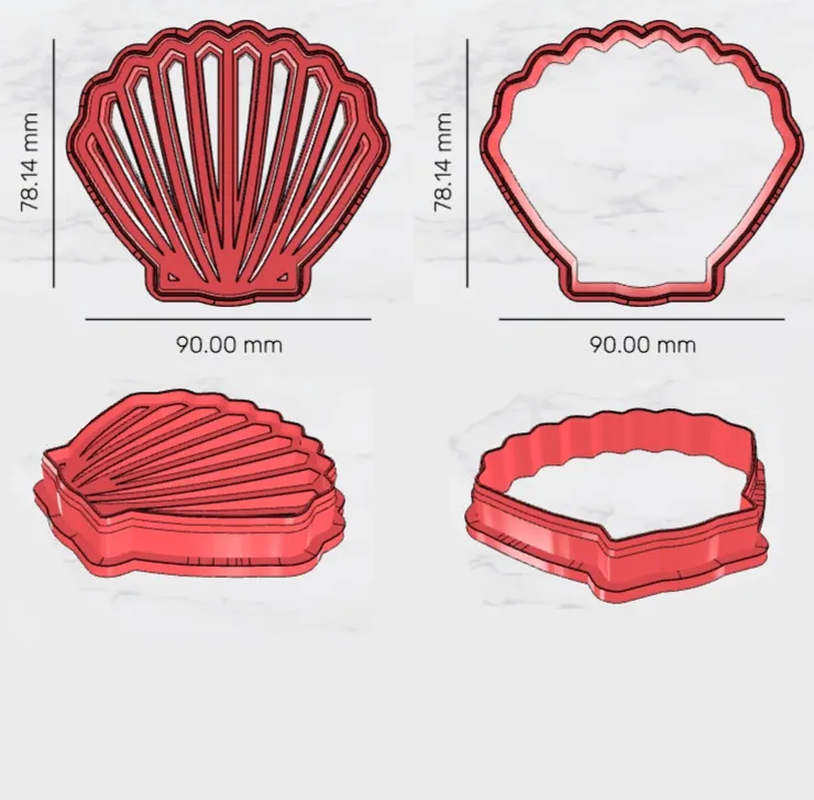Free Tools & Spare Parts STL Download - Shell Cookie Cutter, 2 stl ...