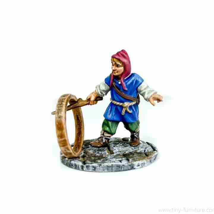 Boy with hoop and stick | 3D models download | Creality Cloud