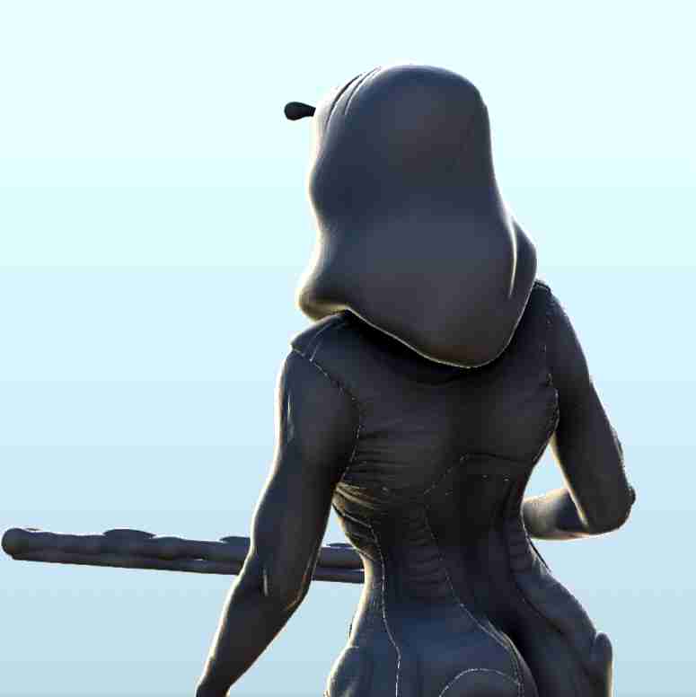 Sexy humanoid alien warrior with sword 11 - miniatures sci-f | 3D ...