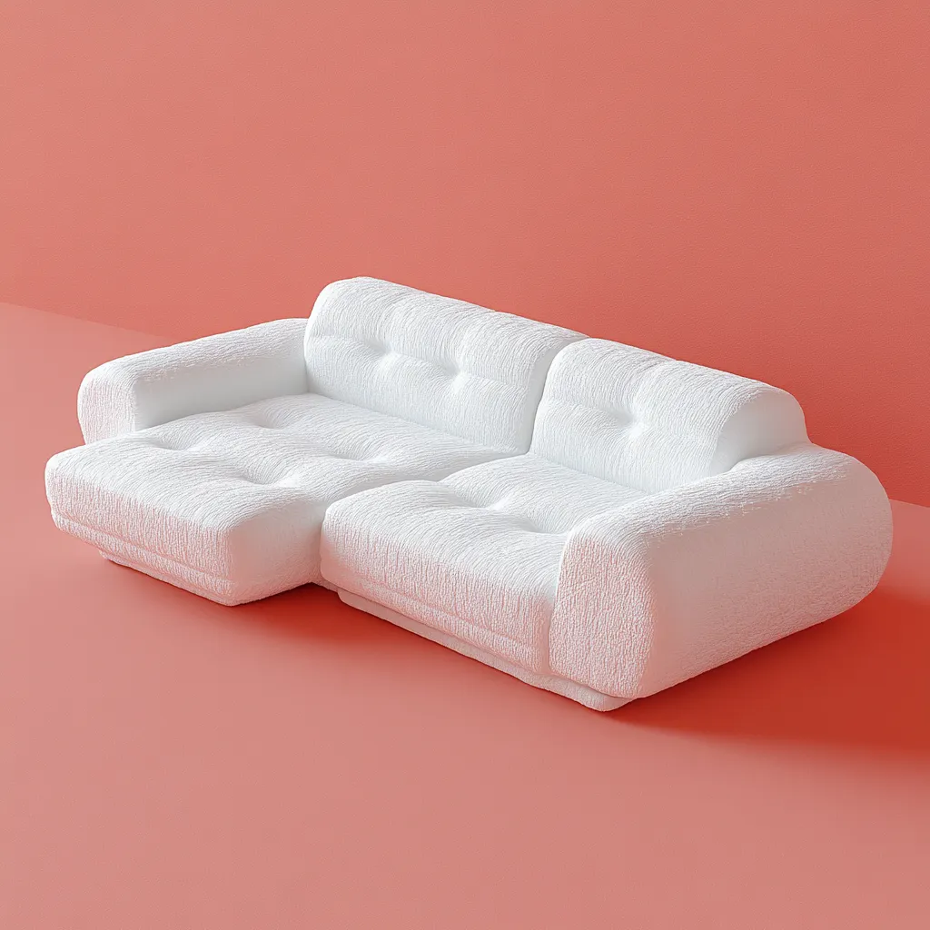 3D Printer Files | 3MF File | Organic Plush 2-Seater Sofa | Creality Cloud