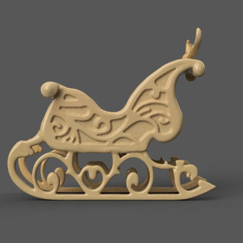 anta Sleigh Christmas Decorations planter - vase - garden 14 | 3D ...