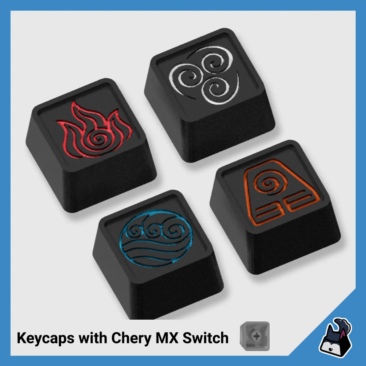 Other STL Download - Avatar keycaps - 4 elementsby Huskeycaps