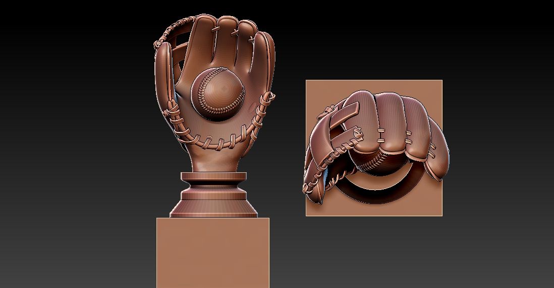 MLB - BASEBALL GLOVES TROPHY STATUE DESTOP - 3D PRINT | 3D models ...