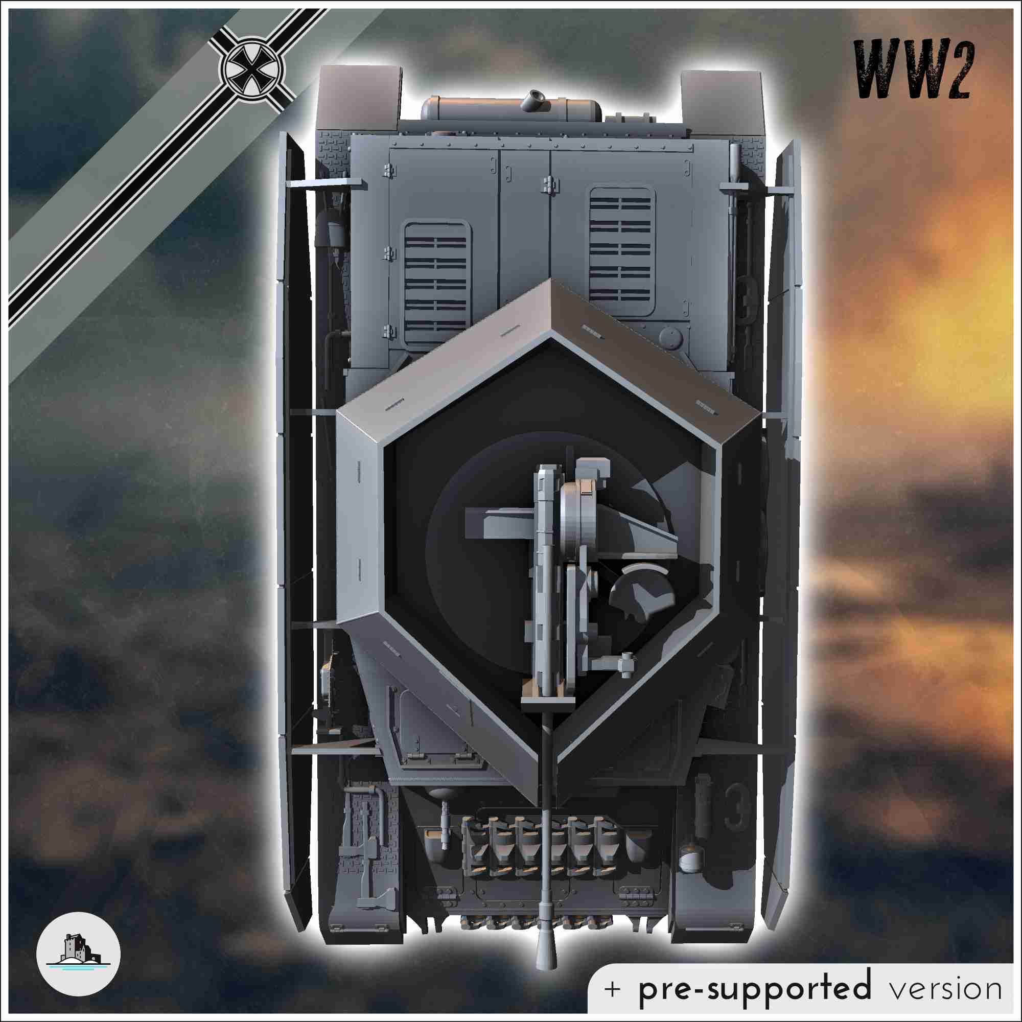 Flakpanzer IV AA Ostwind - miniatures tank ww2 flames war bo | 3D ...