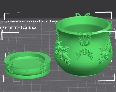 3D Printer Files | 3MF File | Butterfly fractals flower pot. | Creality ...