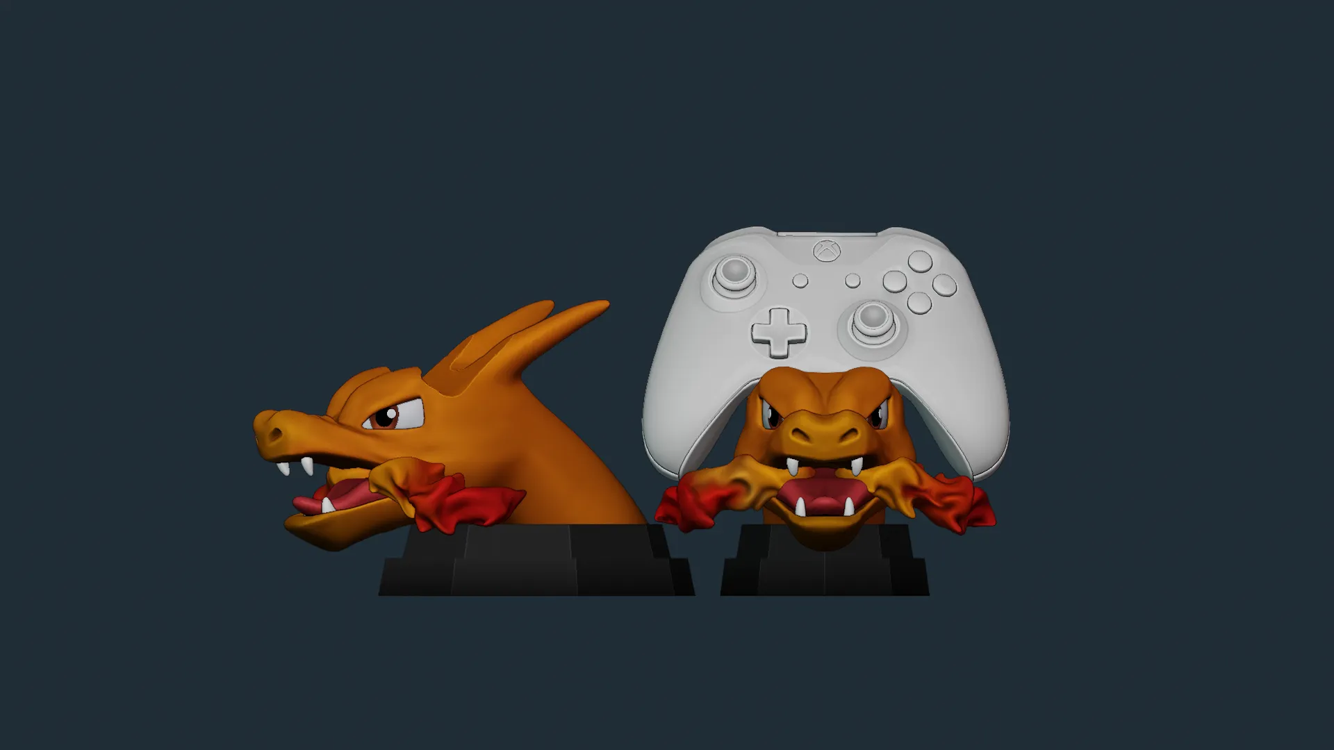 Game Props STL Download - Charizard Joystick Stand - Pokemonby Jlo3d