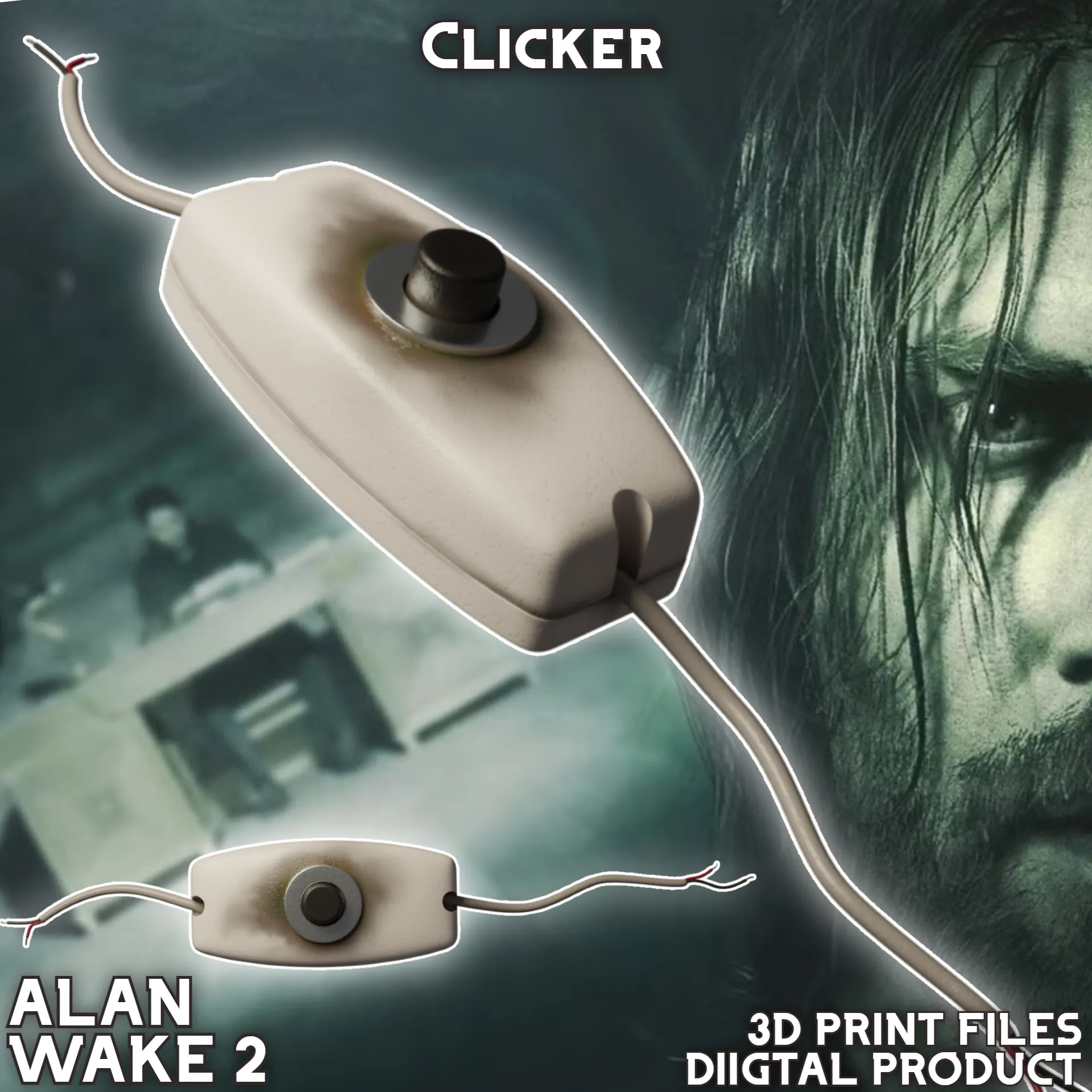 Board Games & Card Games STL Descarga - Clicker from Alan Wake 2 ...