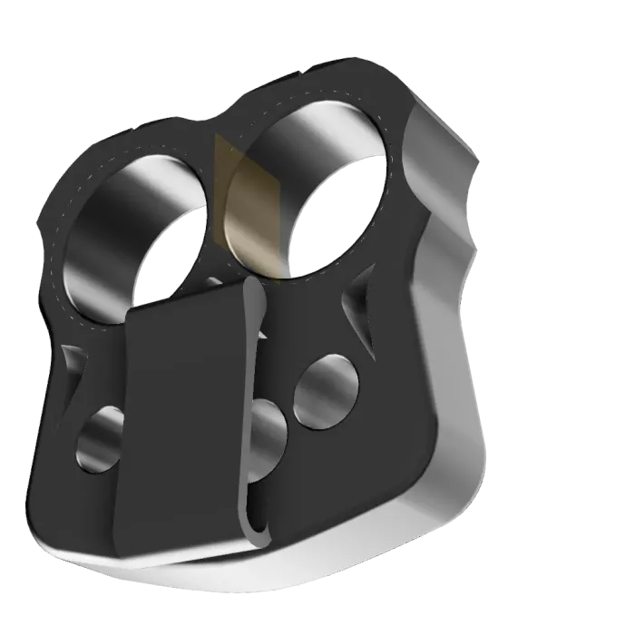 2 Finger Knuckle Duster Brass Knuckles with belt attachment | 3D models ...