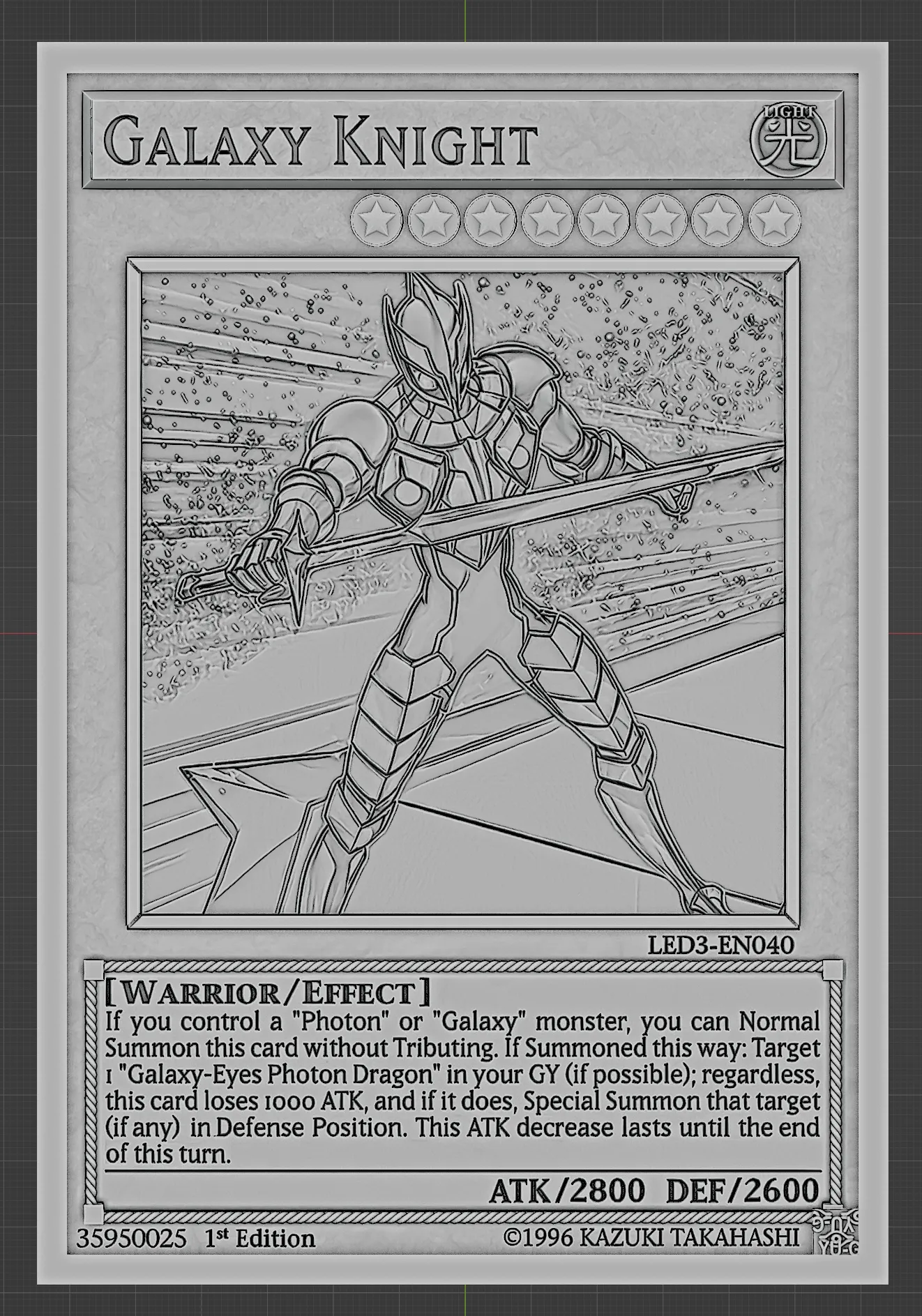 Free Other STL Download - Galaxy Knight - yu-gi-oh!by Wsonuchiha3D