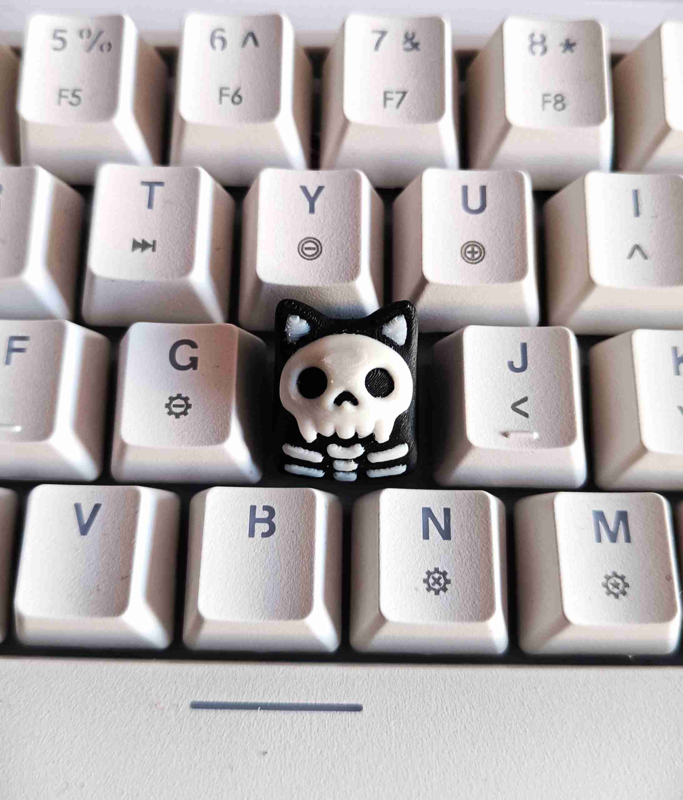 Catskull Halloween keycap - mechanical keyboard | 3D models download ...