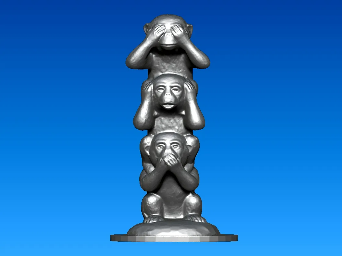 Characters & Creatures STL Download - Monkeys decorate miniature ...