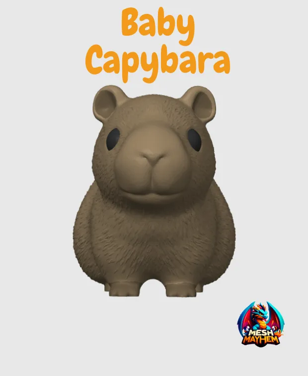 Other STL Download - Cute Baby Capybaraby Mesh Mayhem