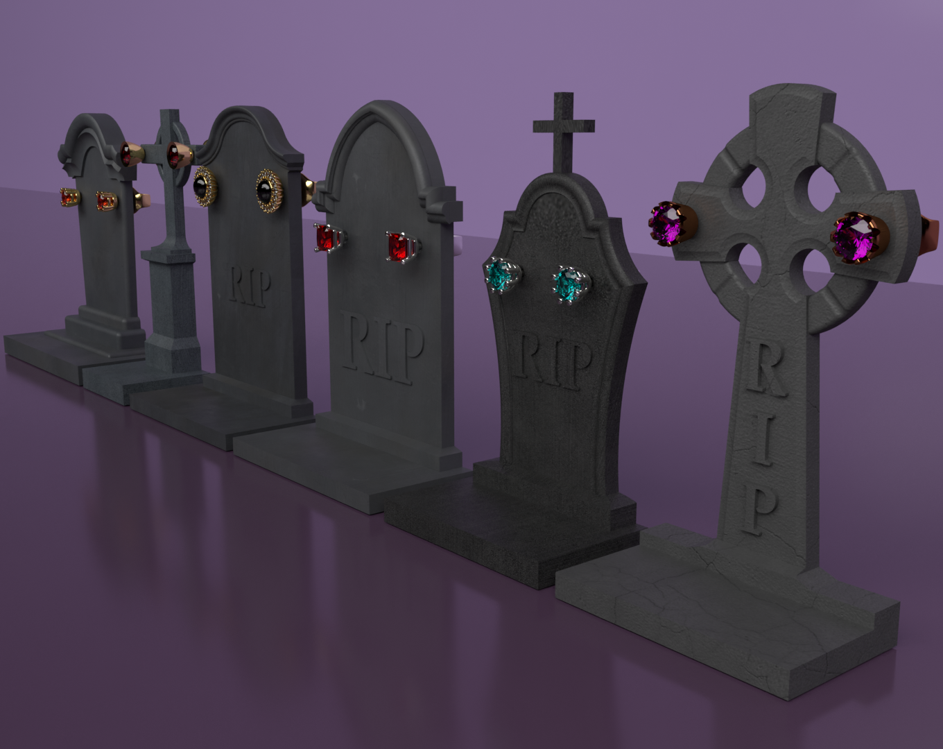 Haunted Cemetery Themed Jewelry Display By EULITEC ÆTERNAM/ | 3D models ...