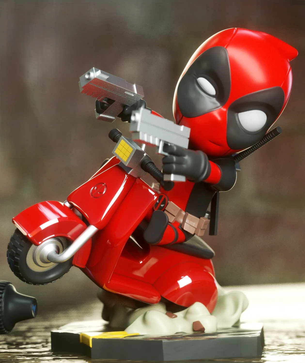 Characters & Creatures STL Download - Chibi Merc on Wheels – STLby ...