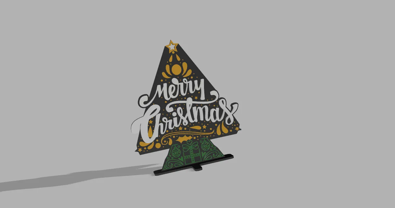 Home Decorations & Ornaments STL Download - Colorful Christmas Tree ...