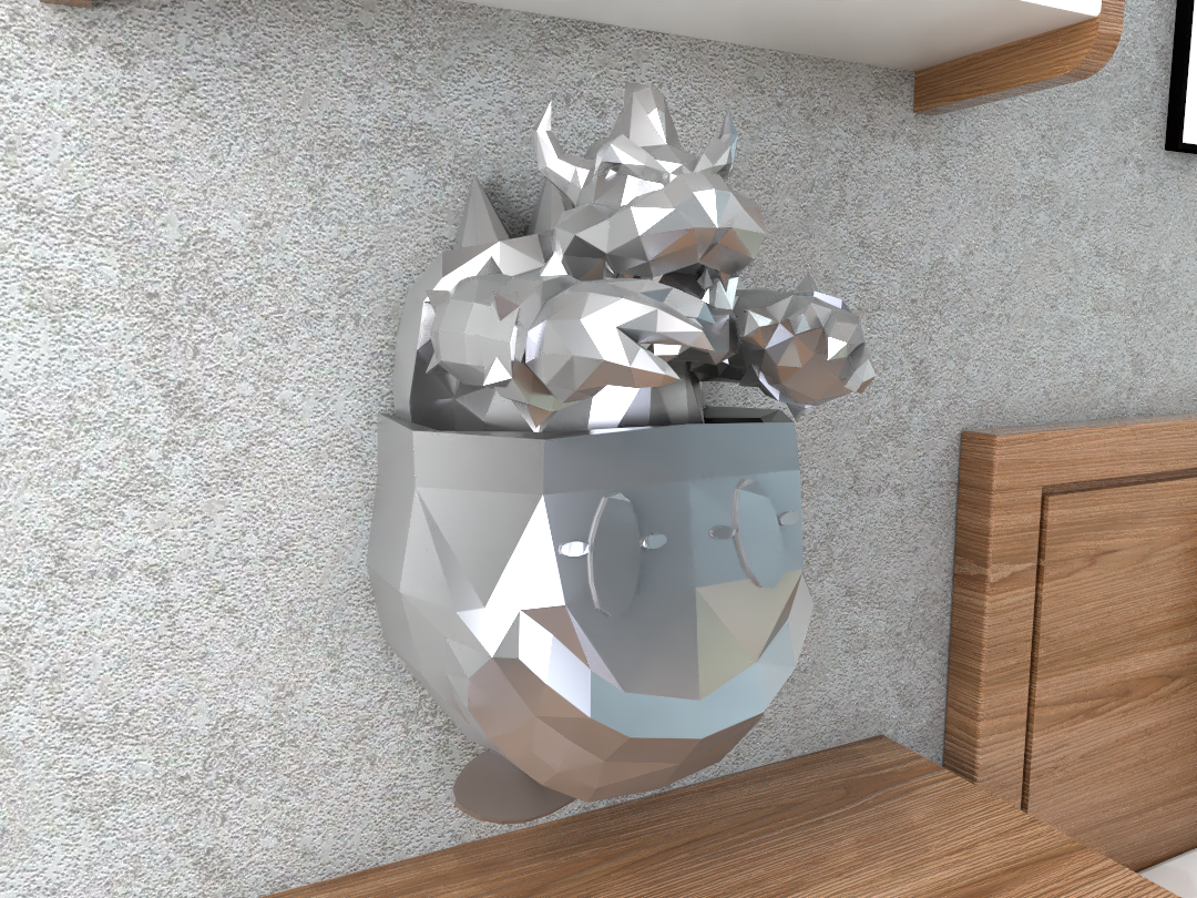 Bowser Wall Super Mario Bros Lowpoly | 3D models download | Creality Cloud