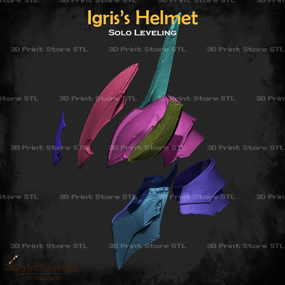 Cosplay STL Download - Igris Helmet Cosplay Solo Leveling - STL Fileby ...