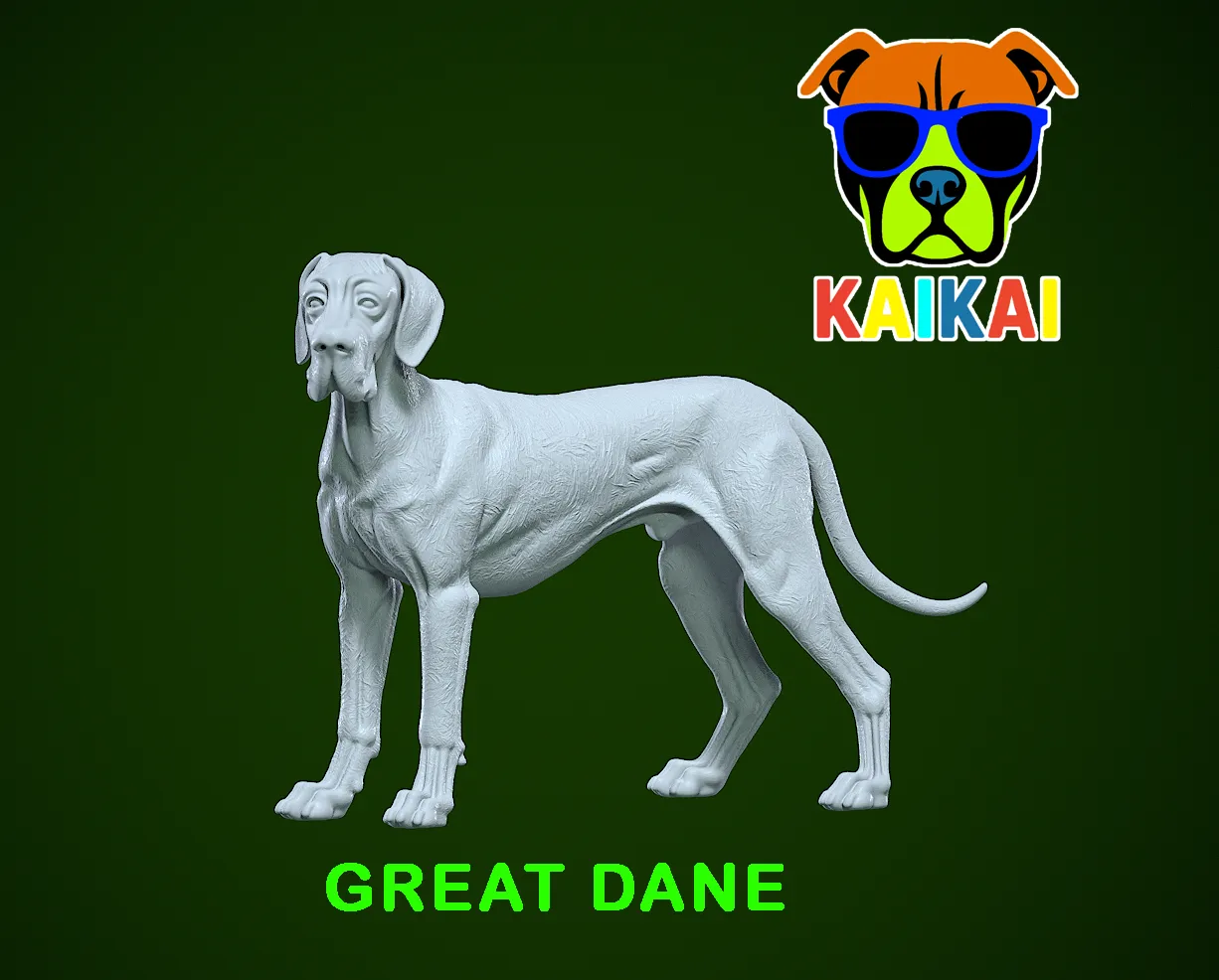 Other STL Download - Great Dane dog - German Mastiff model - 3D printby ...