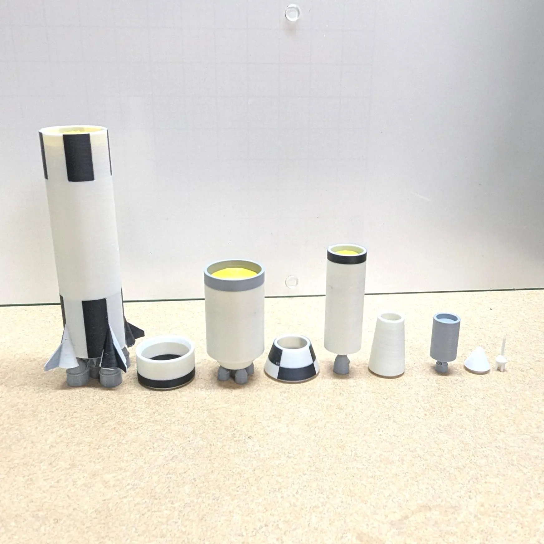 3D Printer Files | 3MF File | Saturn V – Stacking Stages Model ...