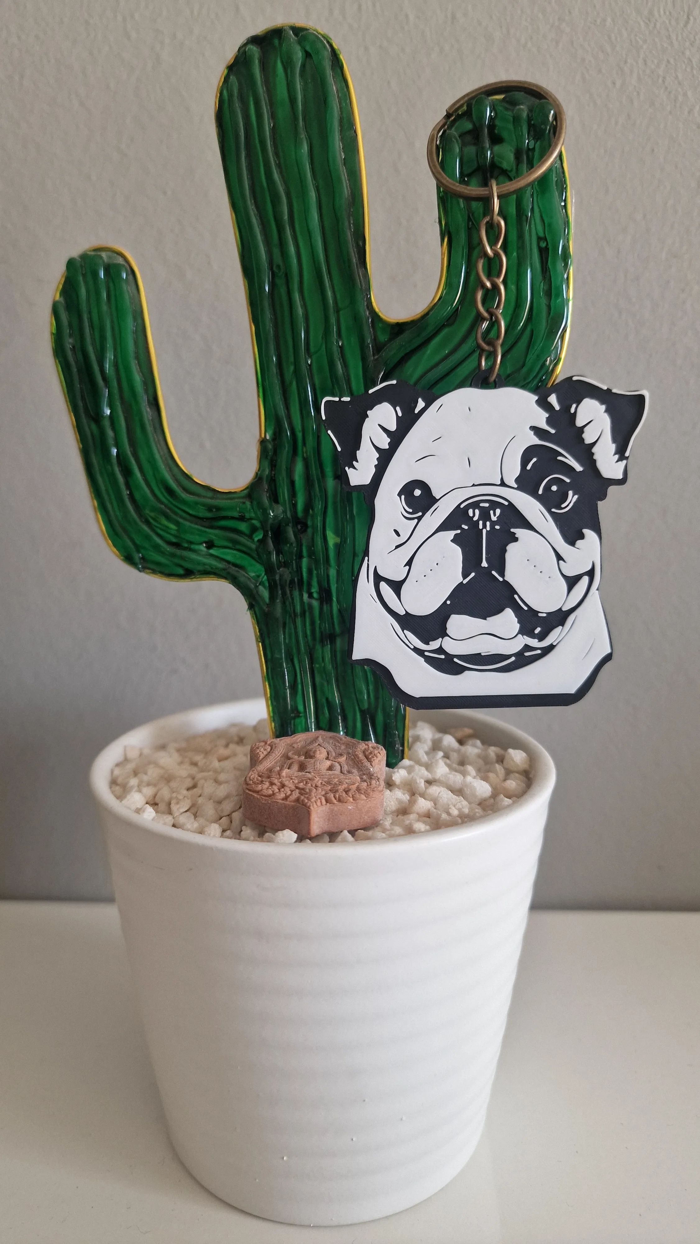 Jewelry & Accessories STL Download - Llavero Bulldogby Cruz Luck 3d