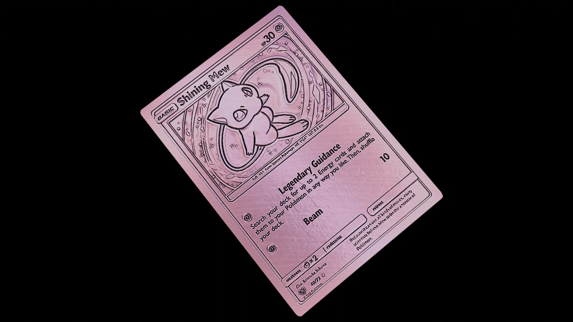 Board Games & Card Games STL Download - Mew Pokemon cardby Jlo3d