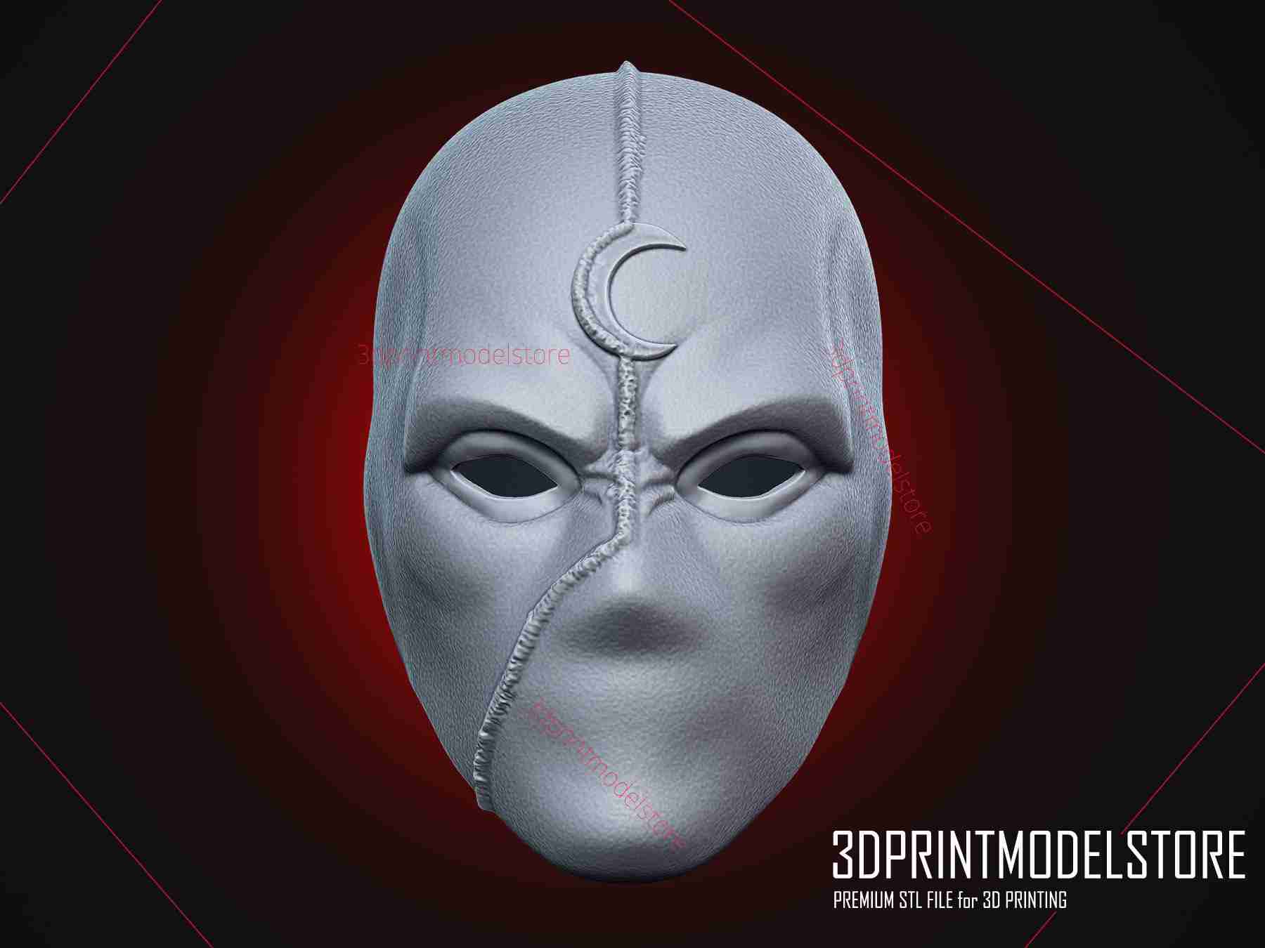 Moon Knight Mask Face Shell - Marvel Comic Cosplay Halloween | 3D ...