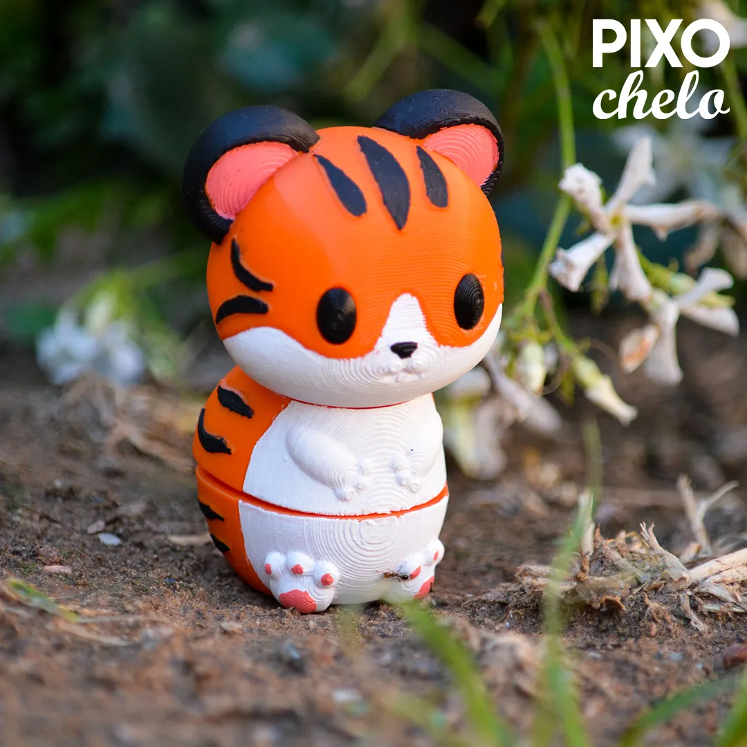 Characters & Creatures STL Download - Mini Tiger Super Sweet Flexiby ...