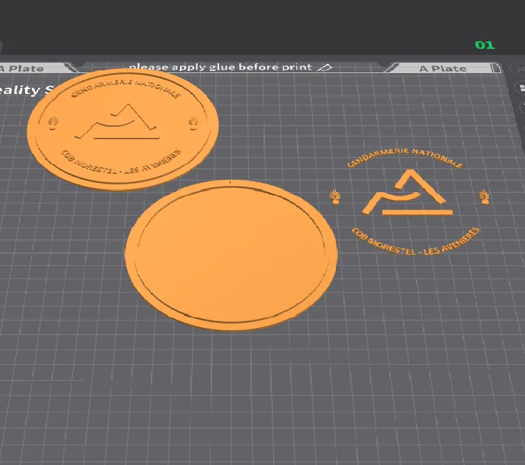 3D Printer Files | 3MF File | Emblem of the COB MORESTEL Gendarmerie ...