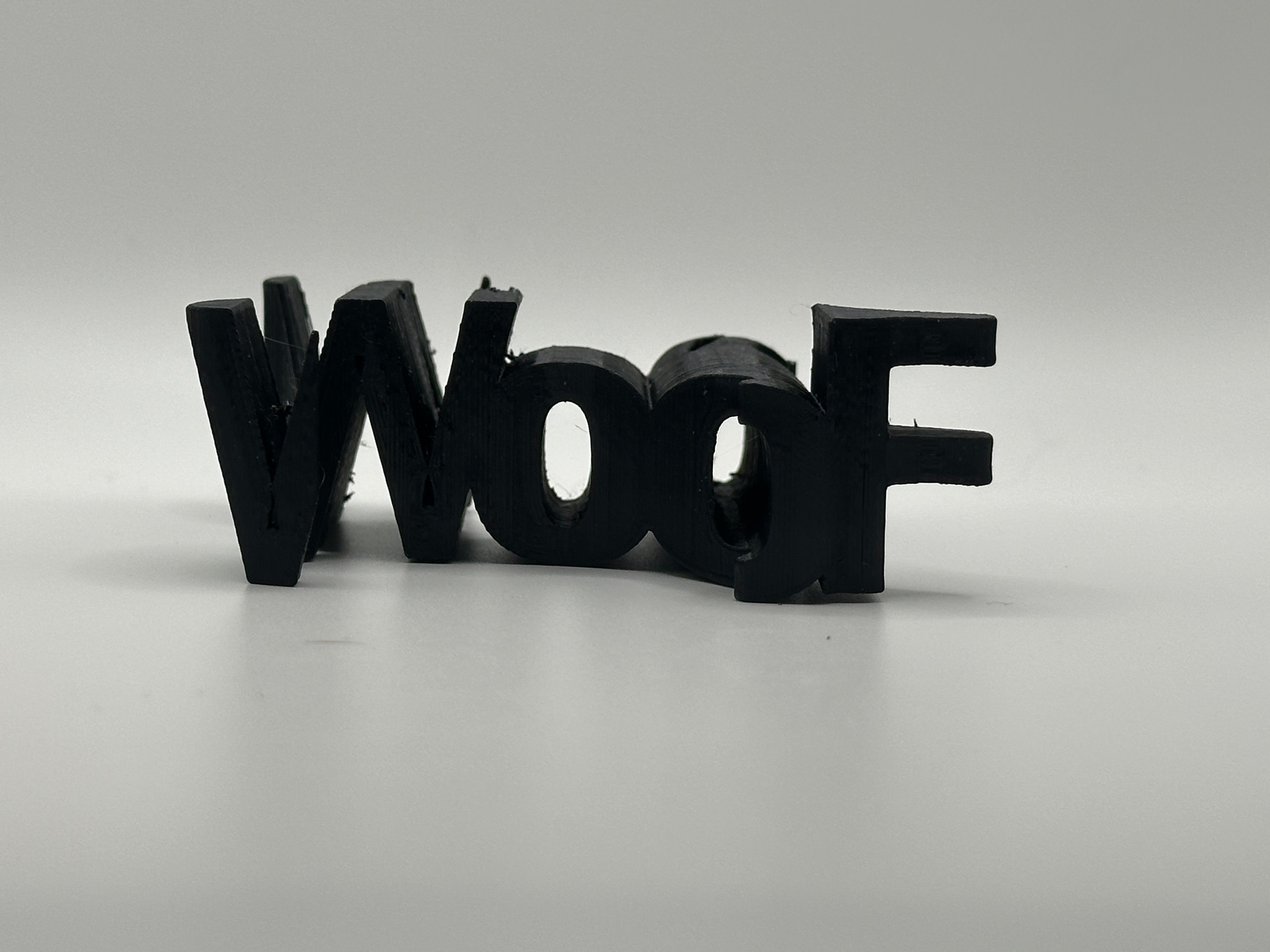 WOOF / Dog Text Flip | 3D models download | Creality Cloud