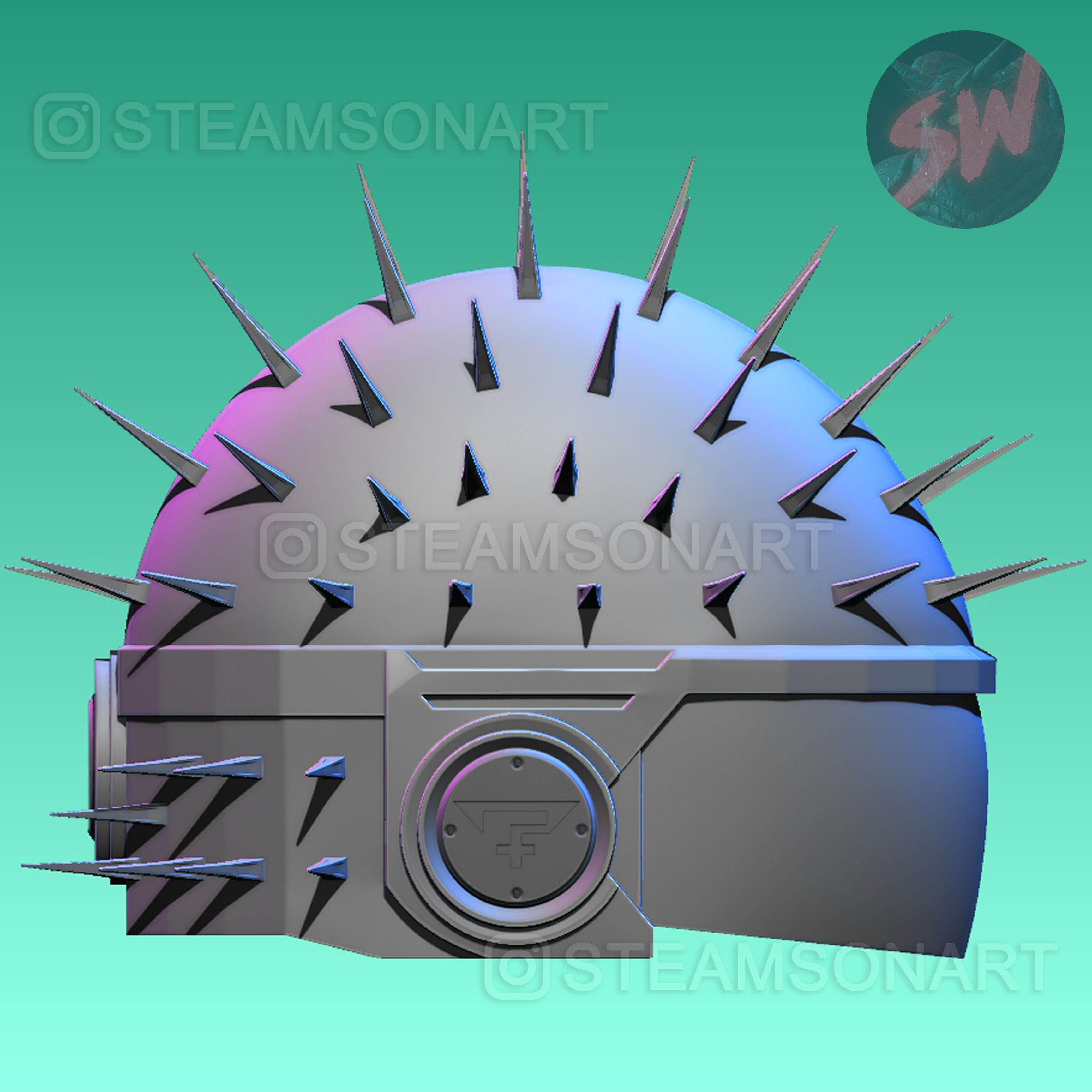 Helmet of Lord Mercury from Band Priest V2.0 (STL) | 3D models download ...