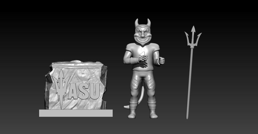 NCAA - ARIZONA STATE SUN DEVILS FOOTBALL MASCOT STATUE DECOR | 3D ...