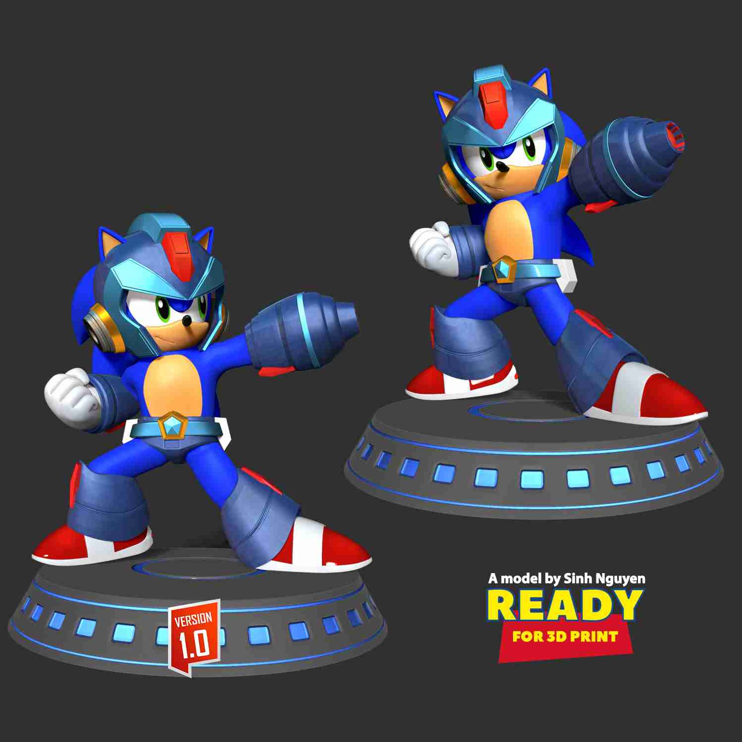 Mega Sonic | 3D models download | Creality Cloud