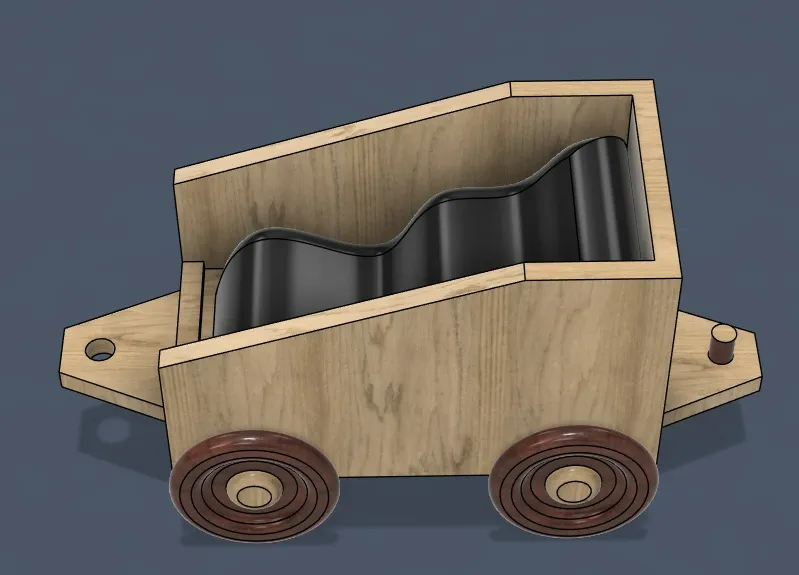 Coal Car - Wooden Toy Train | 3D models download | Creality Cloud