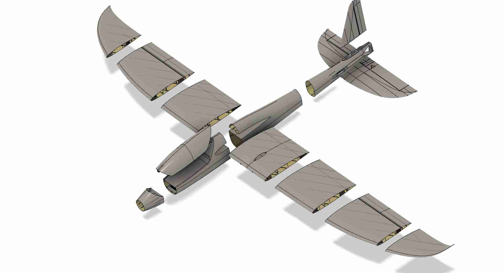 RC GLIDER 1200M WING SPAN | 3D models download | Creality Cloud