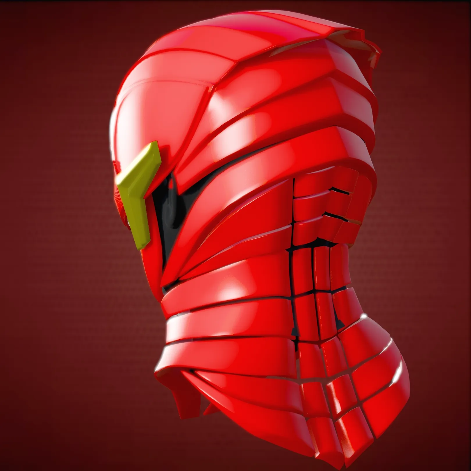 3D打印模型 | 3MF文件 | Flash Helmet Cosplay - Multi-Part Model | 创想云